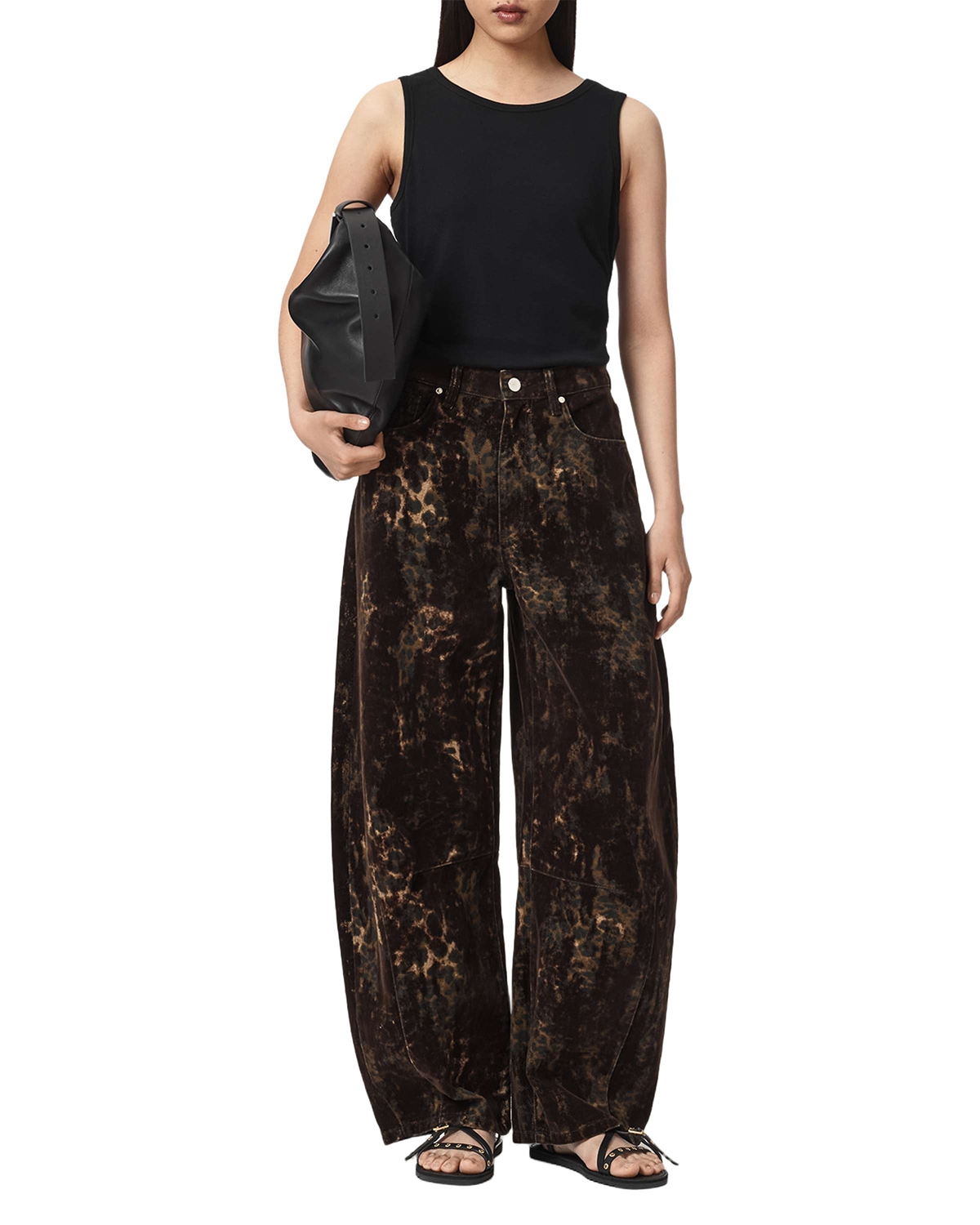 ALLSAINTS Allsaints Jett Flock High Rise Barrel Jeans